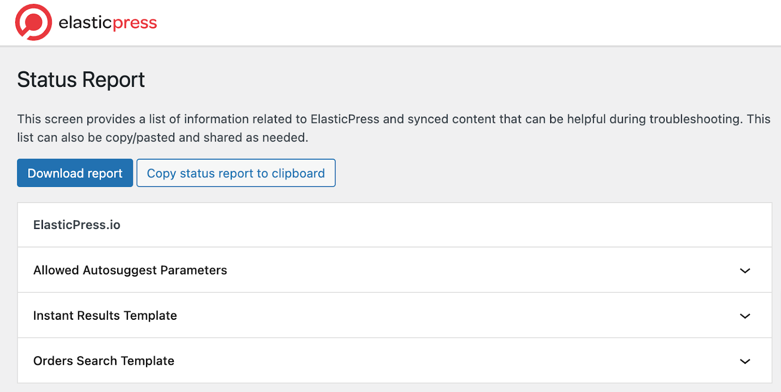 ElasticPress Status Reports – ElasticPress.io